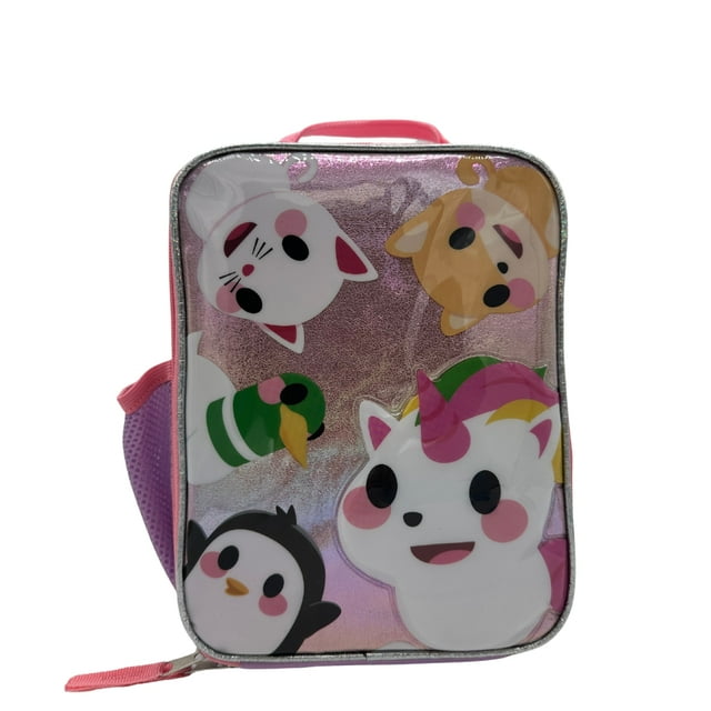 Adopt Me Pets Kids Insulated Reusable Lunch Bag with Mesh Water Bottle ...