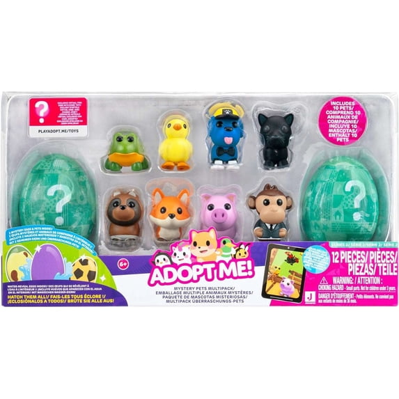 Adopt Me! Series 2 Mystery Pets Multipack Mini Figure 10-Pack (Fox Ears ...