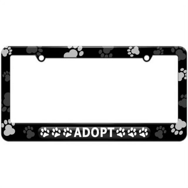 Adopt, Pet Cat Dog License Plate Tag Frame, Multiple Colors - Walmart.com