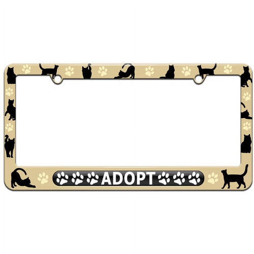 Adopt, Pet Cat Dog License Plate Tag Frame, Multiple Colors - Walmart.com