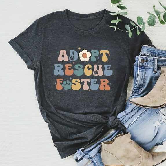 Adopt Rescue Foster Shirt, Dog Rescue Shirt, Dog Lover Shirt, Rescue ...