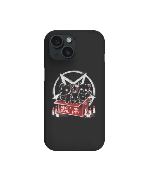 Adopt an Evil Pet Funny Demon Monster Phone Case for iPhone 16 15 14 13 ...