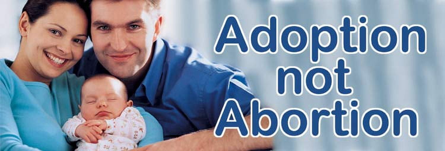 Adoption not Abortion Pro-Life Bumper Sticker - Walmart.com
