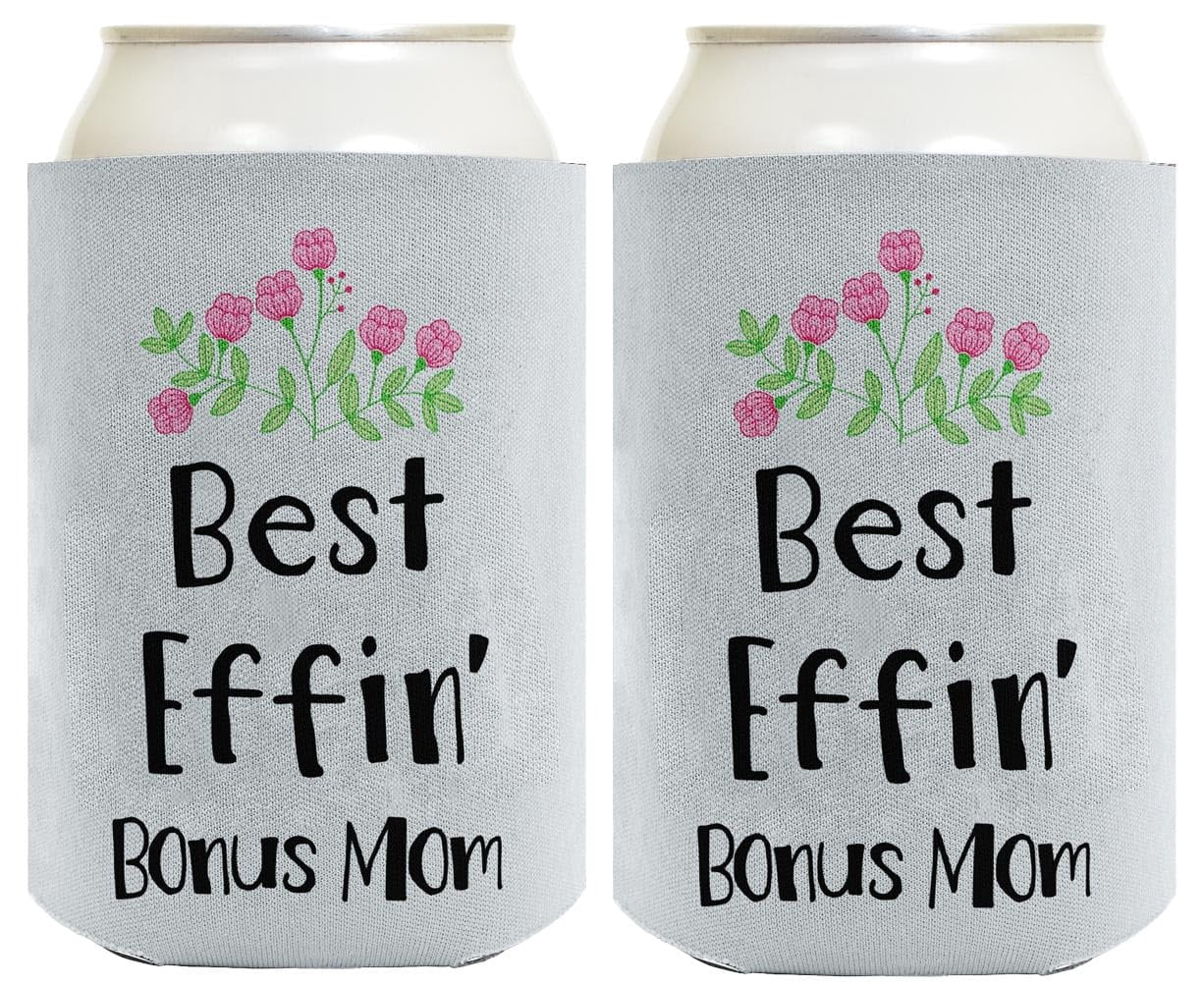 Adoptive Mom Gifts For Women Best Effin' Bon-s Mom Ever Floral 2-Pack ...