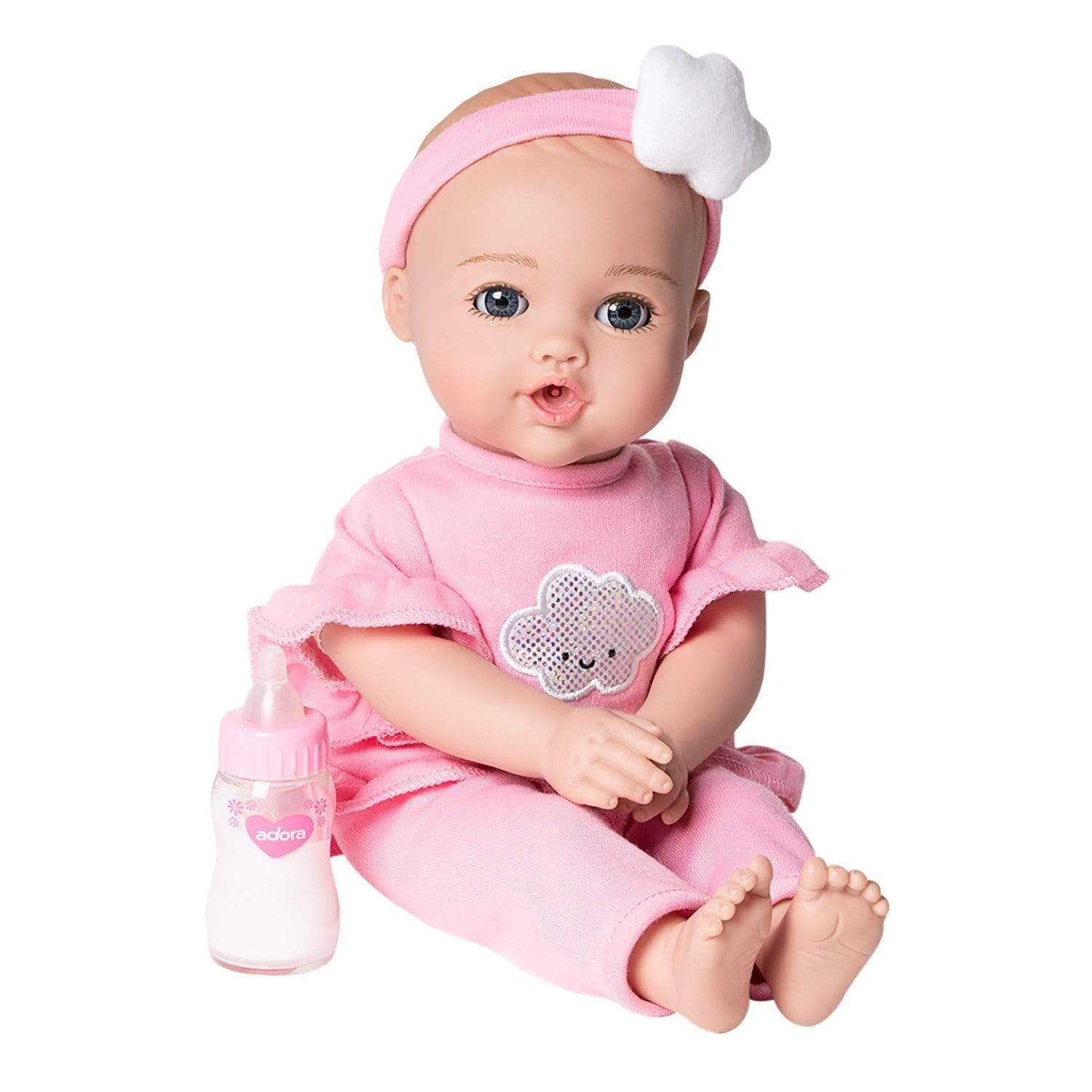 "Adora Nurture Time 13"" Baby Doll Toy Set, Touch Activated, Includes ...