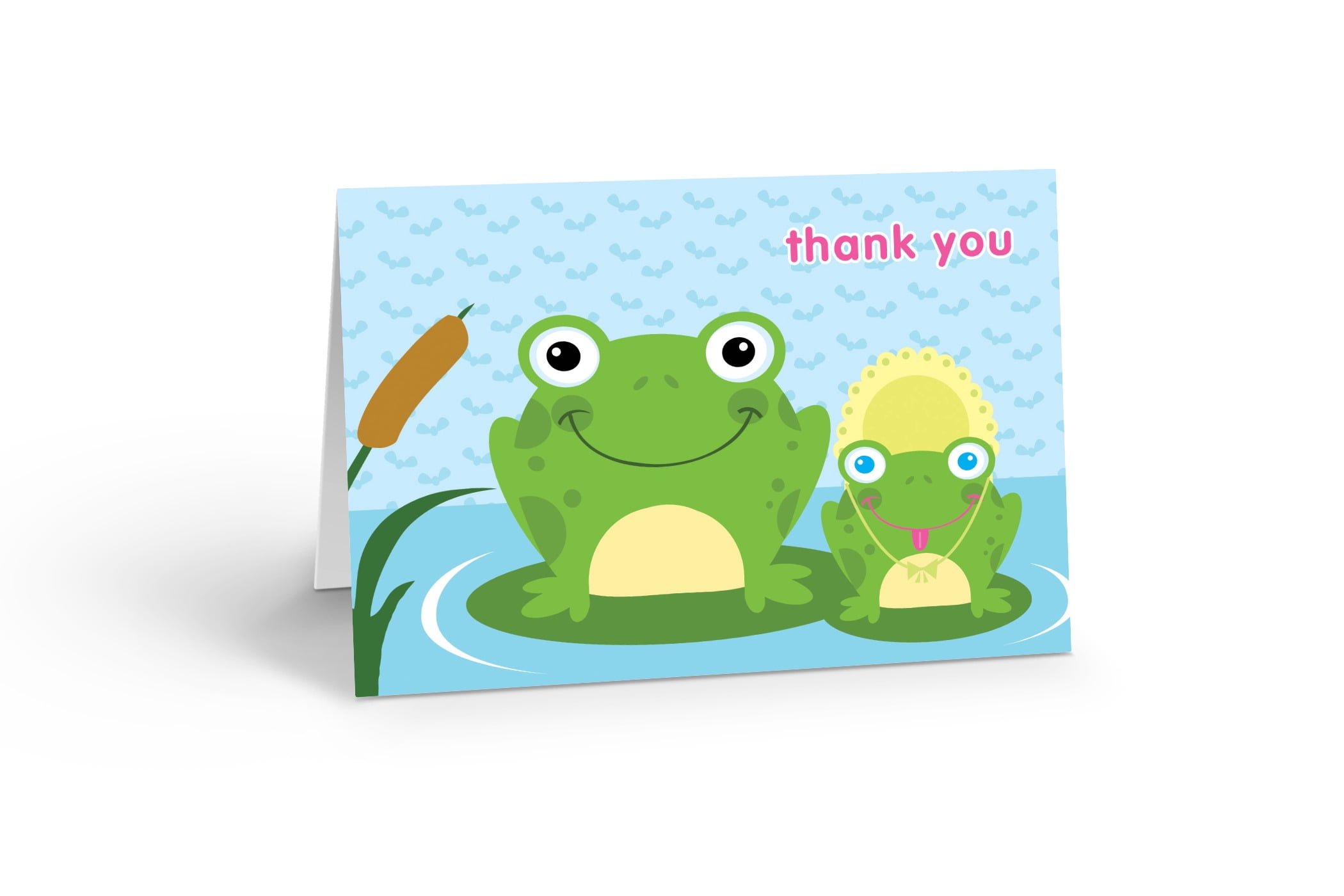 Adorabel Frog Family Thank You Note Card - 10 Cards and Envelopes ...