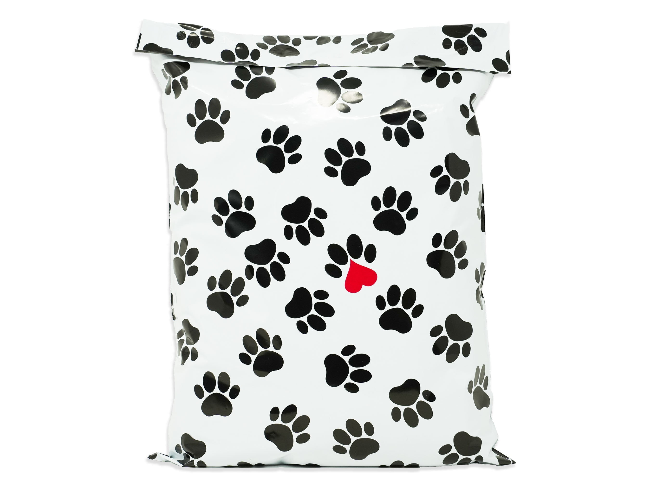 Adorable 10x13 Cute Puppy Paw Print Design Poly Mailers with Loving ...