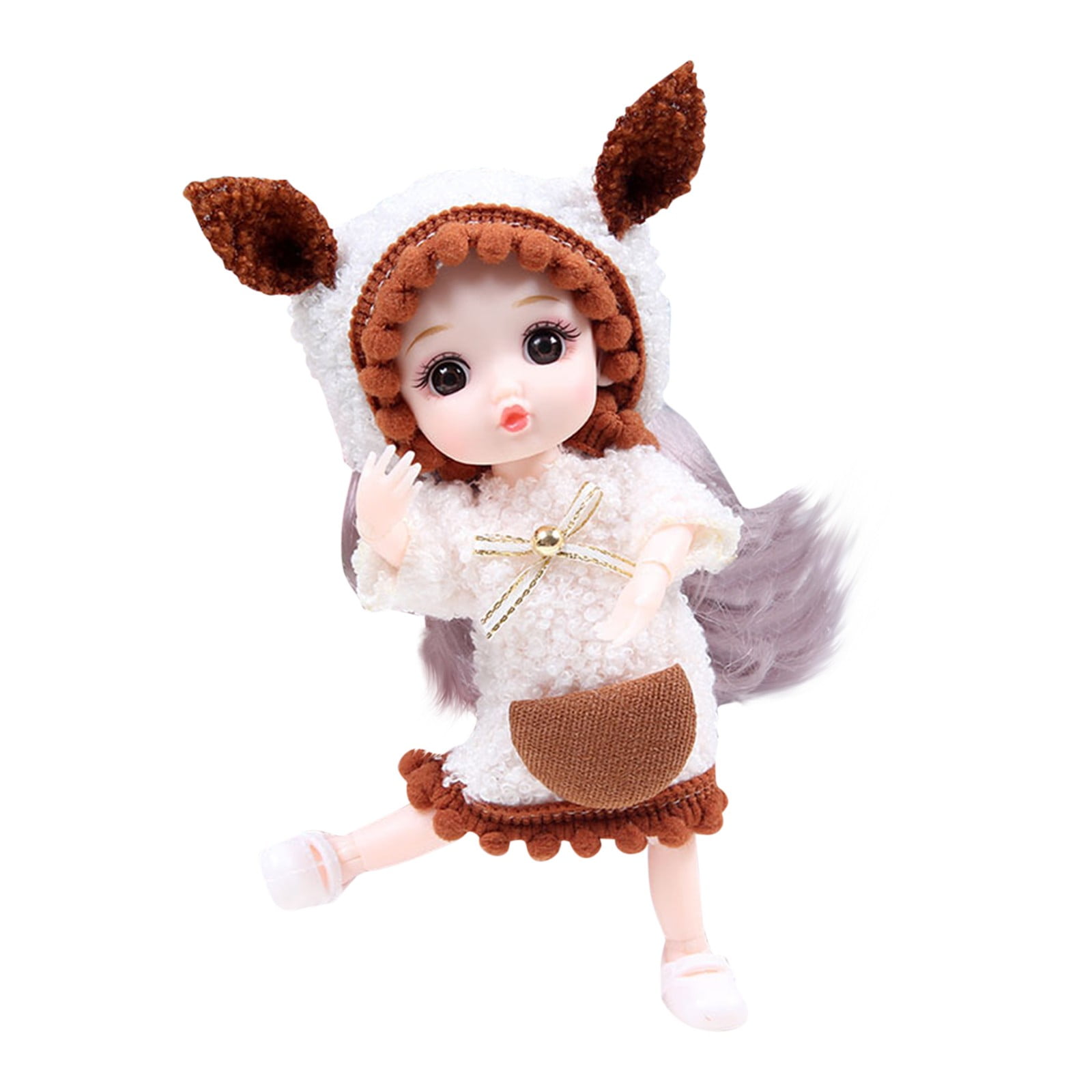 Adorable 12-inch Fashion Doll with Cute Animal Outfit, Removable ...