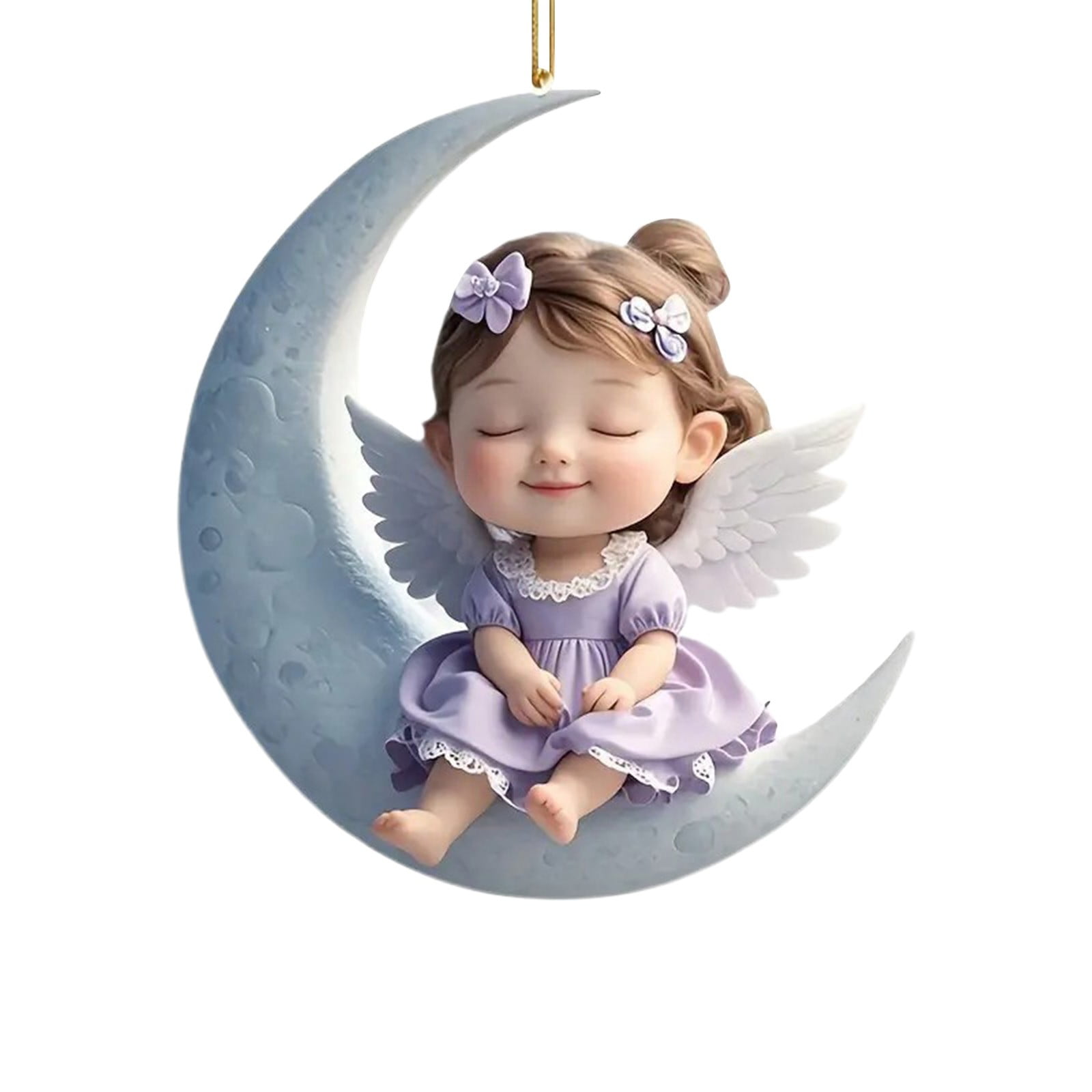 Adorable 2D Angel Doll Acrylic Pendant Car Rearview Hanger Perfect ...