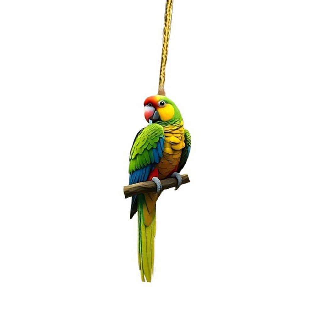 Adorable 2D Macaw Acrylic Auto Hanging Charm Artistic Macaw Inspired ...