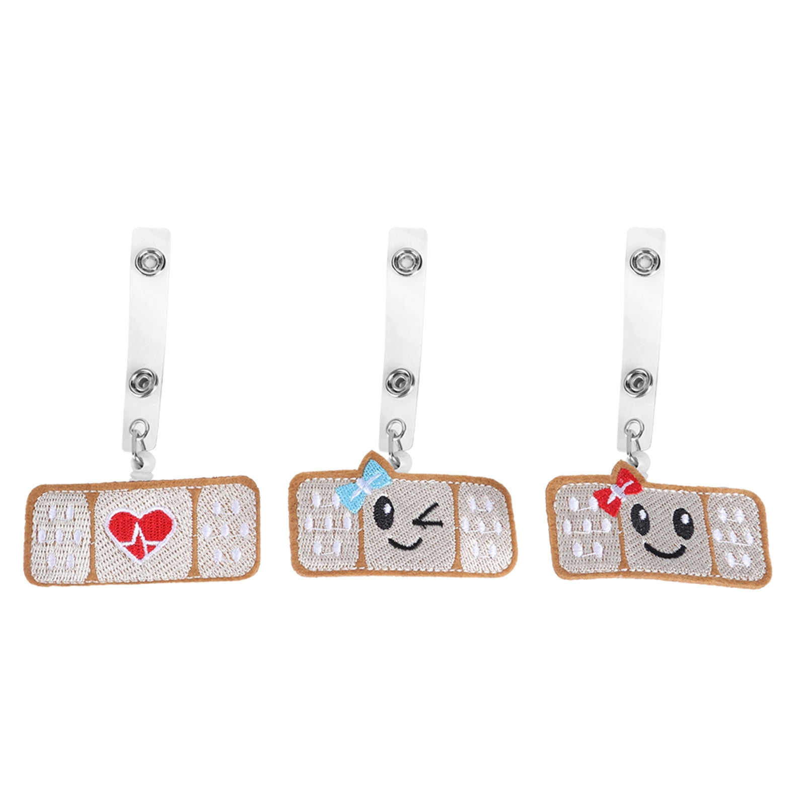 Adorable 3-Piece Set of 360 Degree Rotating Badge Reels Bow and Heart ...