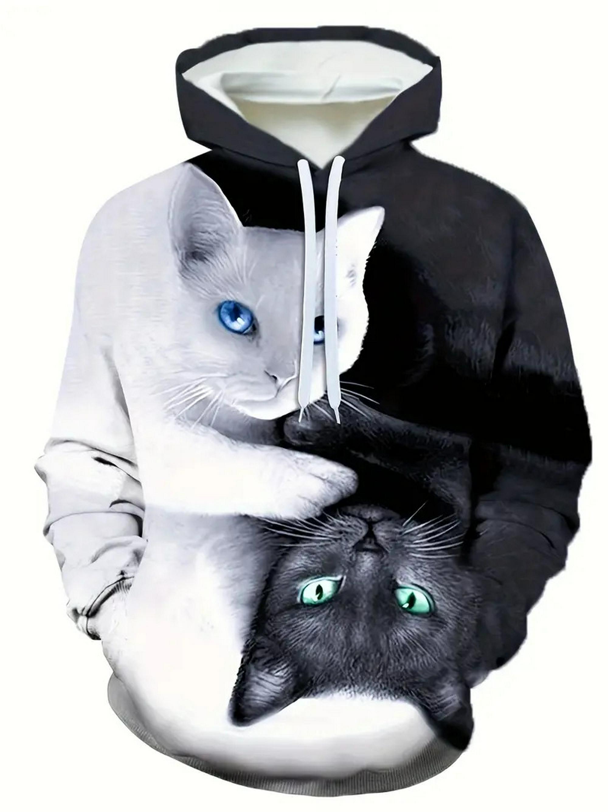 Adorable 3D Cat Print Hoodies for Men & Women - Funny Graphic ...