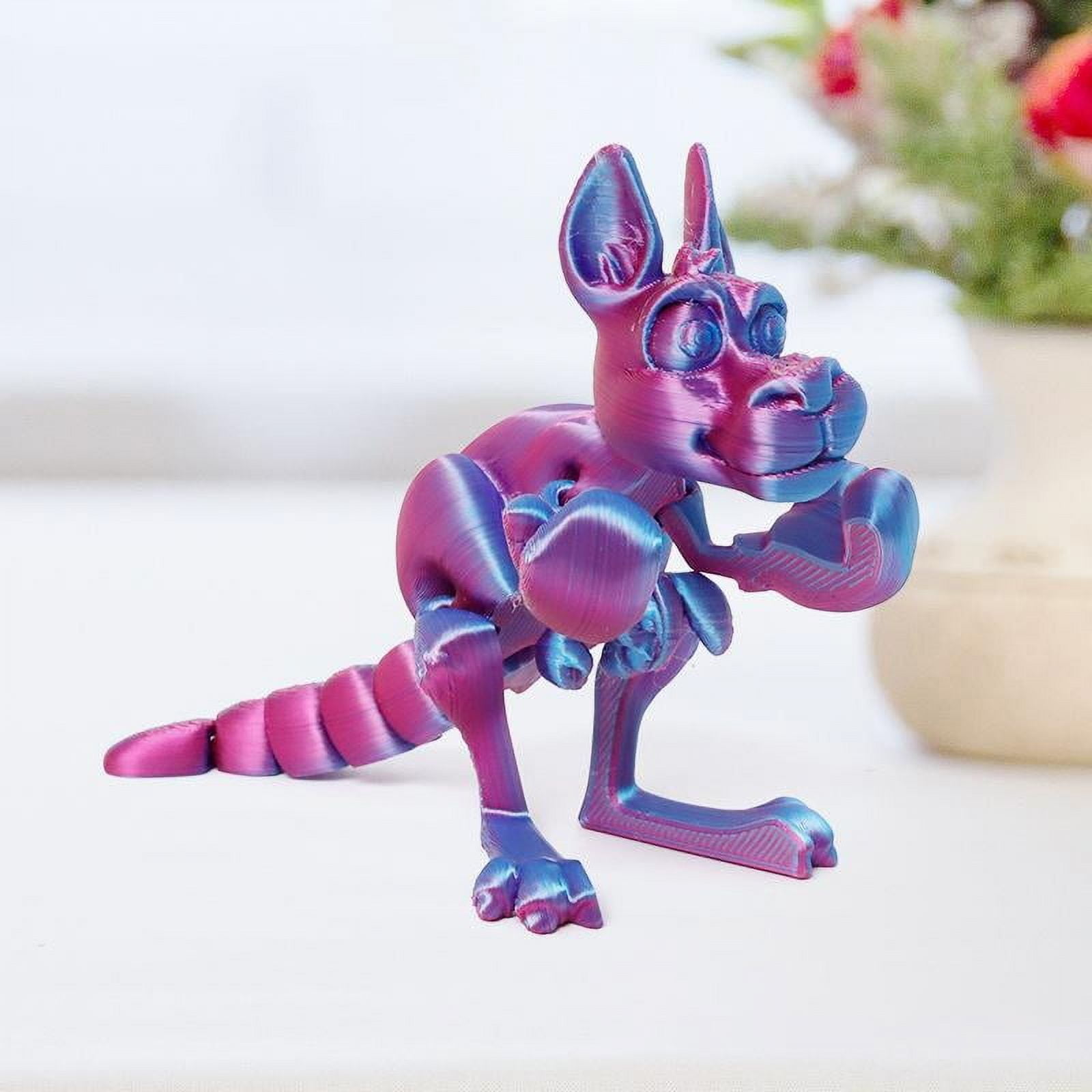 Adorable 3D Printed Kangaroo Desk Sculpture - Cute Collectible Toy For ...