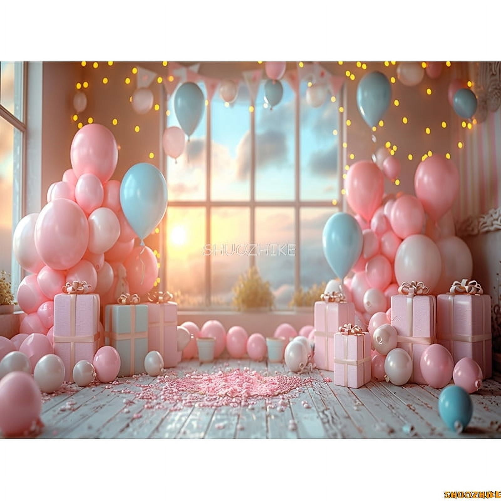 Adorable 3d Cartoon Photography Backdrops Props Birthday Party Banner ...
