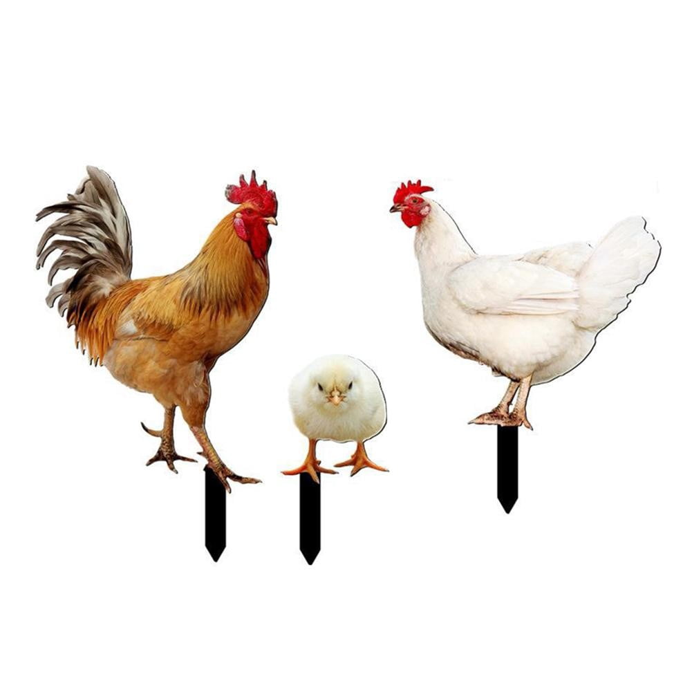 Adorable Acrylic Chicken Garden Stake: Easy Installation for Vibrant ...