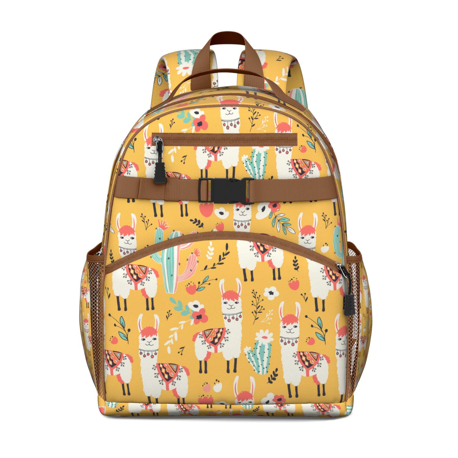 Adorable Alpaca Students Backpack Cartoon Llama Design with Kawaii Face ...