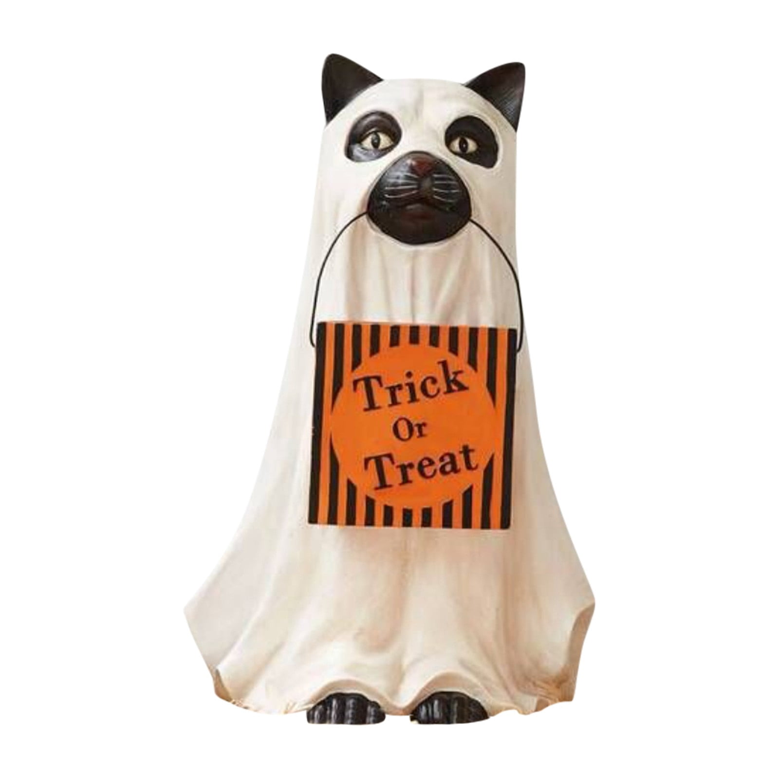 Adorable And Playful Pumpkin Puppy And Mischievous Cat Figurine Set: A ...