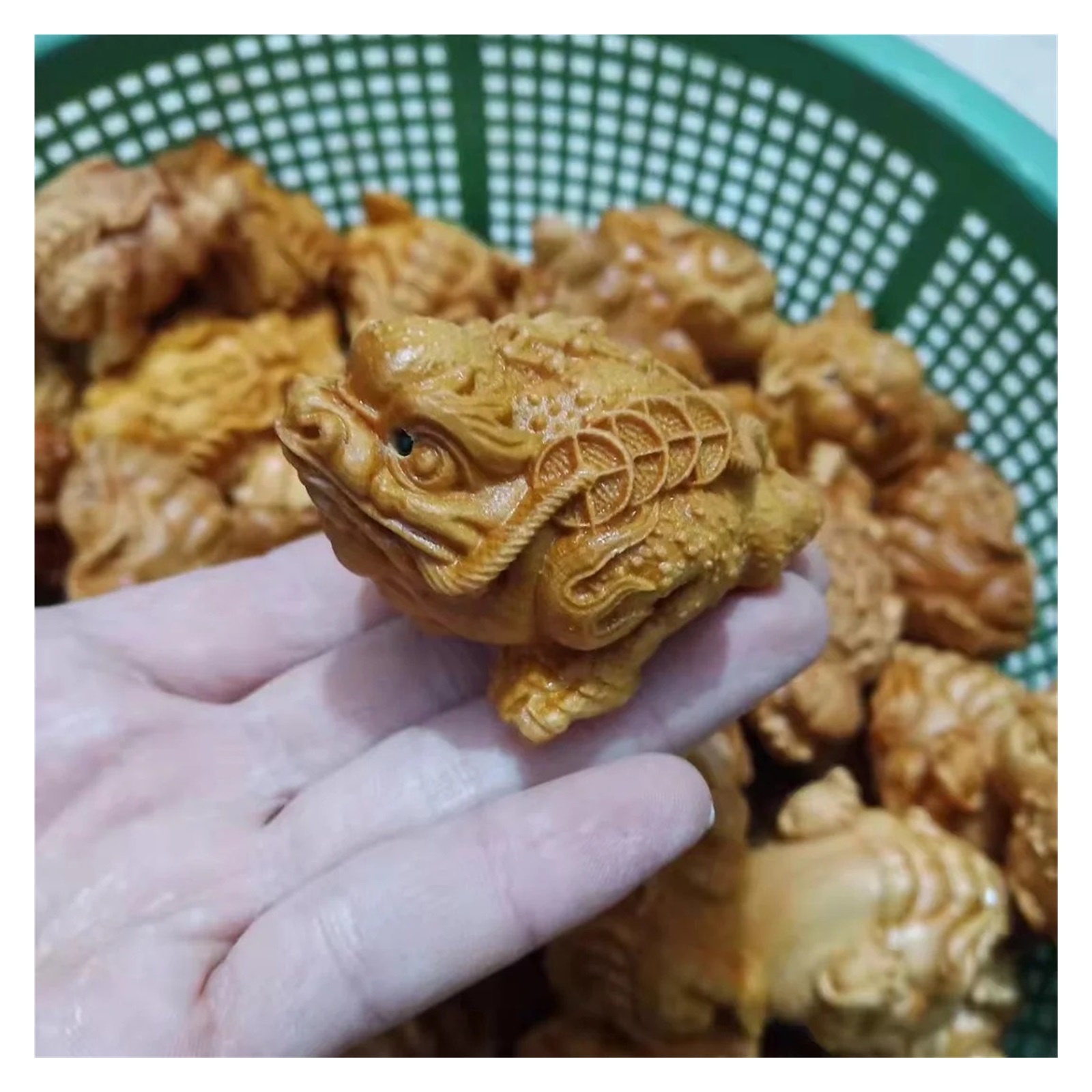 Adorable Animal Carved Wooden Handlepiece Zodiac Animal Figurines Old ...