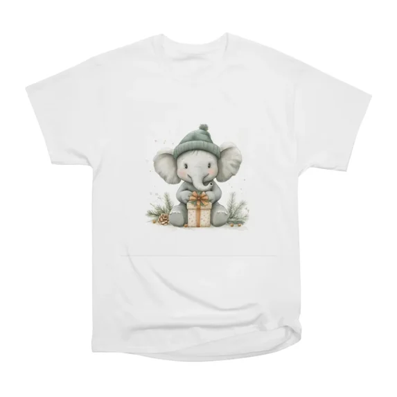 Adorable Animal Christmas Series Baby Elephant in Santa Hat Gift 3 T ...
