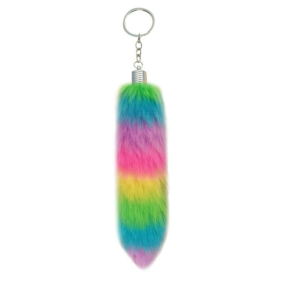 Adorable Animal Furry Tail Keychain Hanger Plushy Tail Unique Key ...
