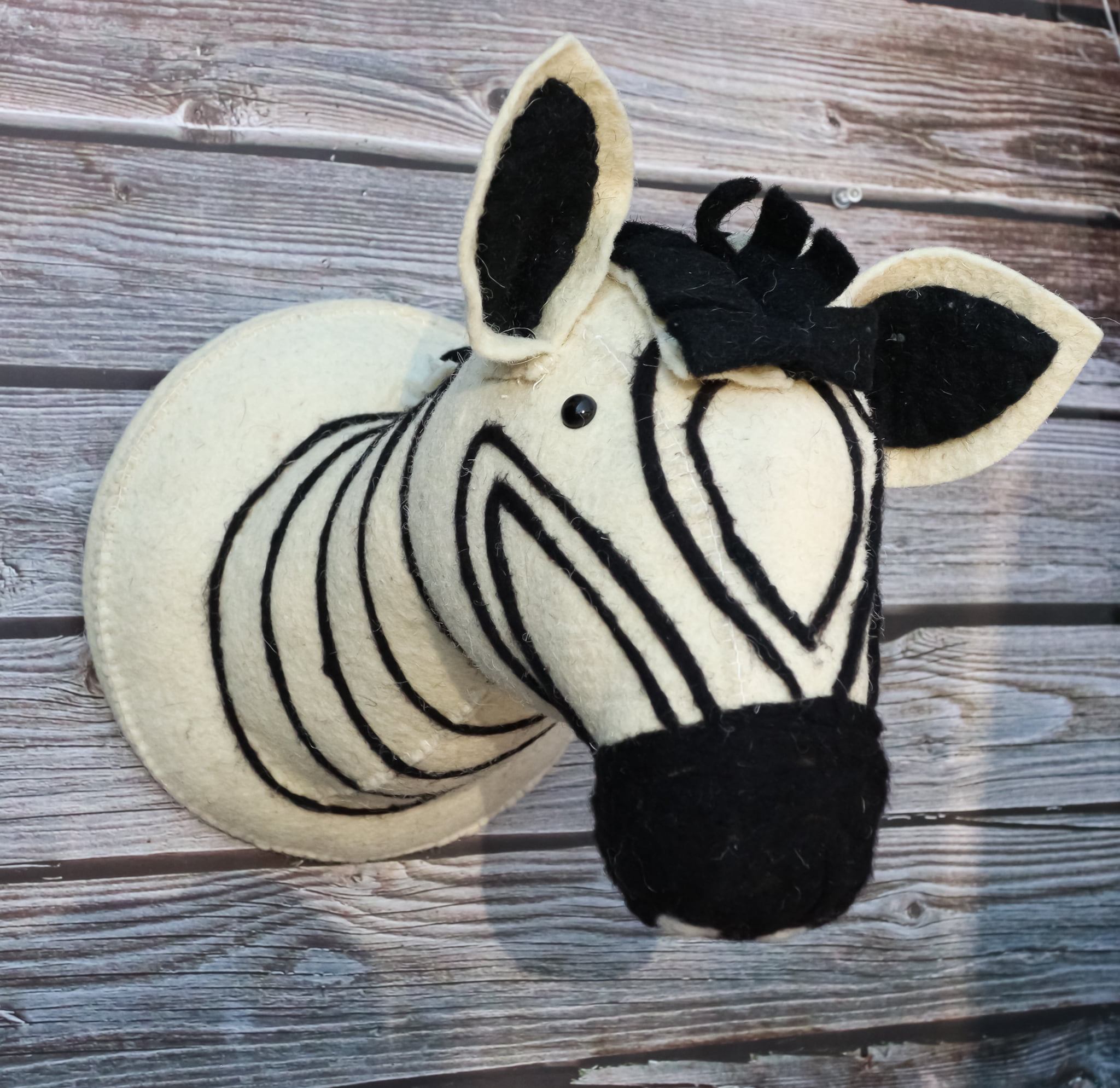 Adorable Animal Safari Zebra Horse Head Whimsical Soft Plush Doll Wall Decor - Walmart.com
