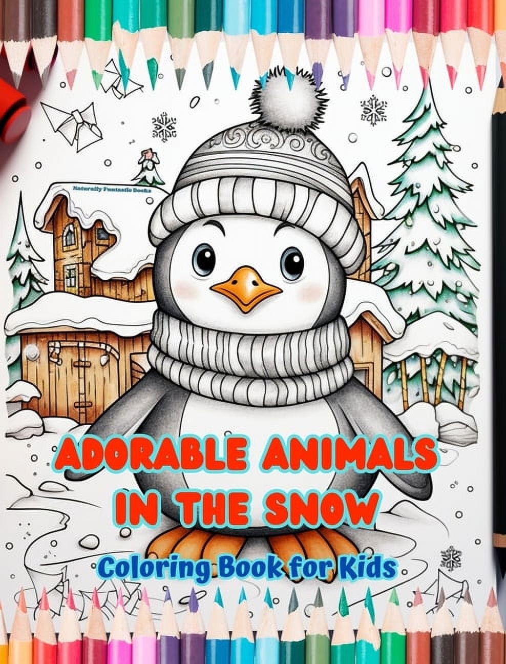 Adorable Animals in the Snow - Coloring Book for Kids - Creative Scenes ...