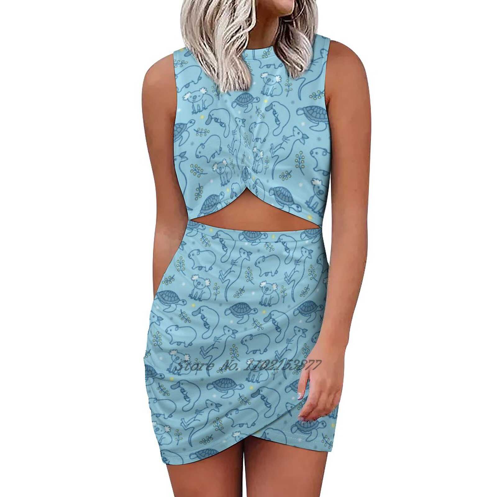 Adorable Aussie Critters - Australian Animals Loose Pocket Dress Women ...