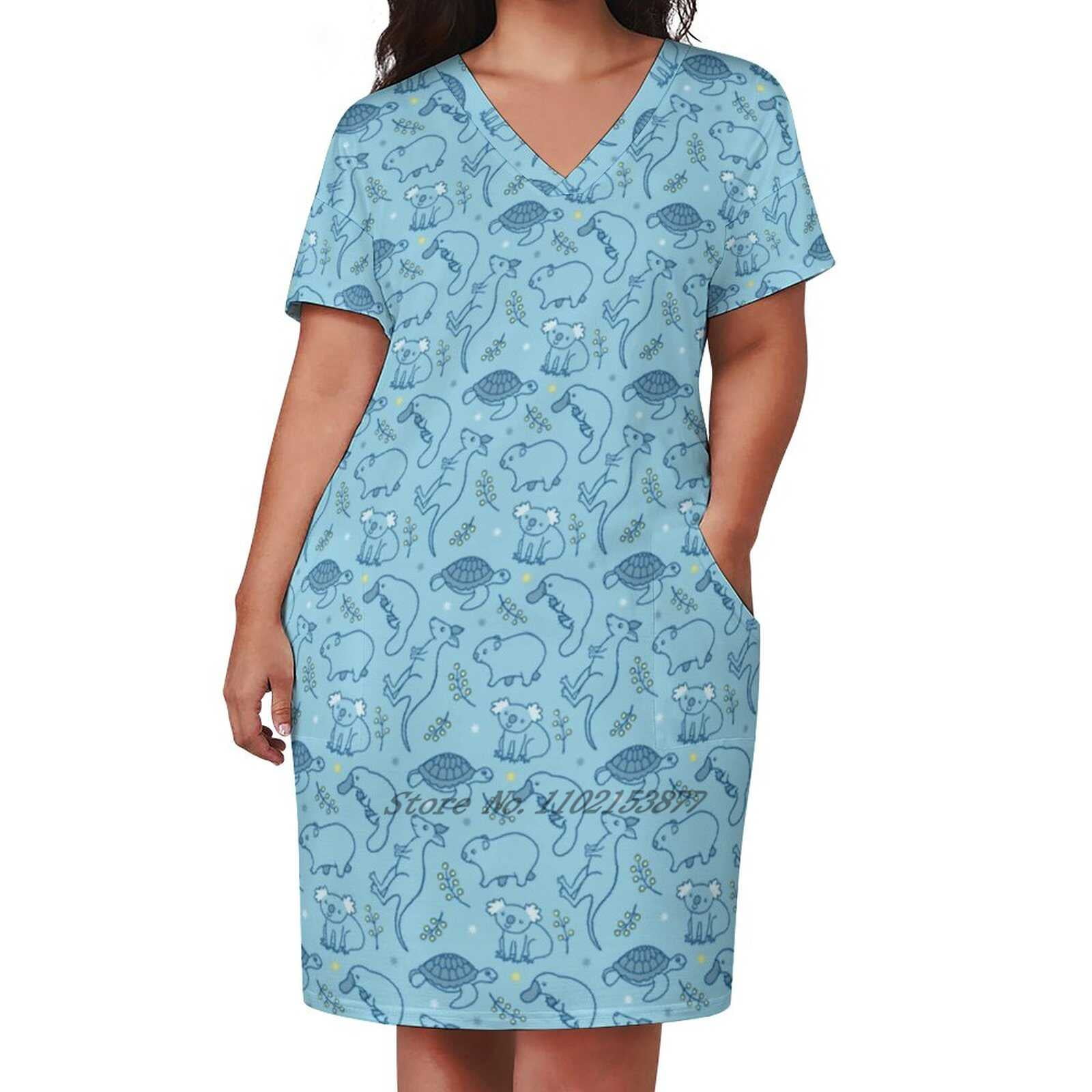 Adorable Aussie Critters - Australian Animals Loose Pocket Dress Women ...