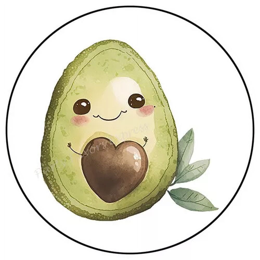 Adorable Avocado Heart Sticker Party Favors Sticker Envelope Seals ...