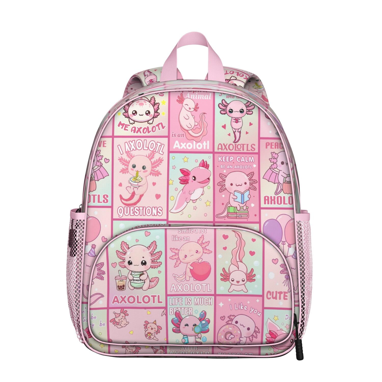 Adorable Axolotl Fantasy Creature Waterproof Backpack - Ergonomic ...