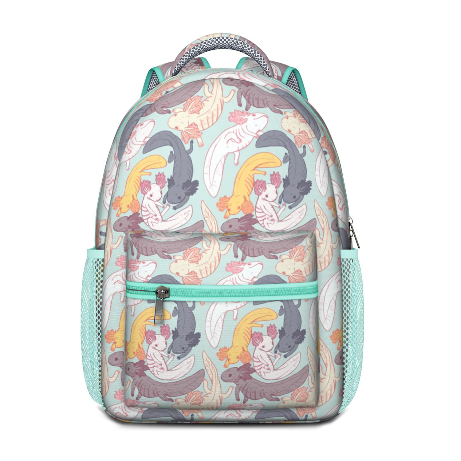 Adorable Axolotl Fantasy Student Backpack - Waterproof Ergonomic ...