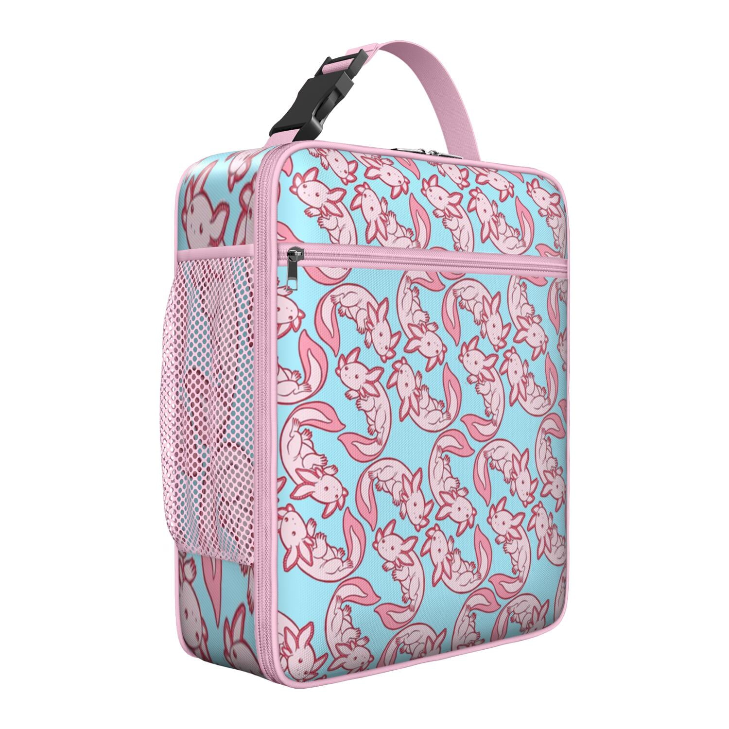 Adorable Axolotl Lunch Bag, Reusable Insulated Tote with Funny Mythical ...