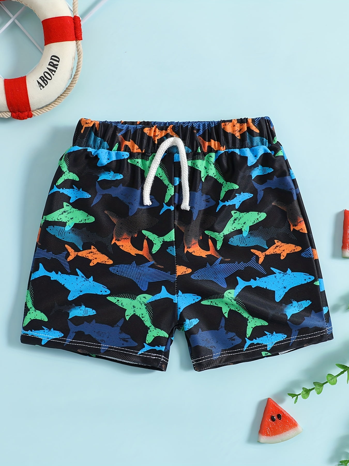 Adorable Baby Boys Swim Trunks with Cartoon Print and Adjustable ...