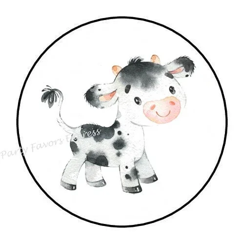 Adorable Baby Cow Stickers Party Favors Phone Decal Water Bottle ...