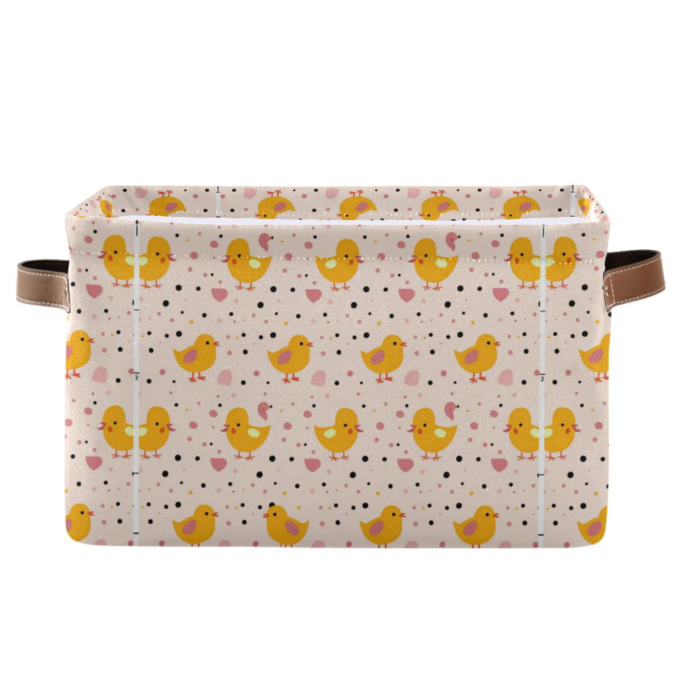 Adorable Baby Ducks Storage Bins with Handle Fabric Organizer Basket ...