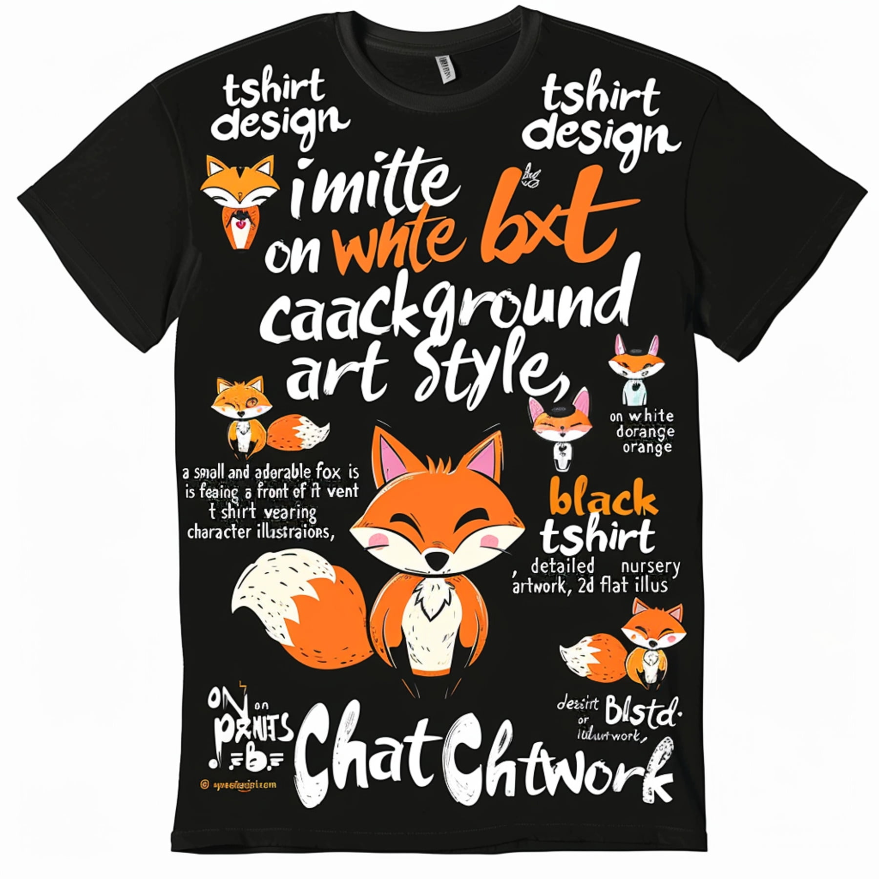 Adorable Baby Fox TShirt Design: Cute Vibrant and Modern Illustration ...