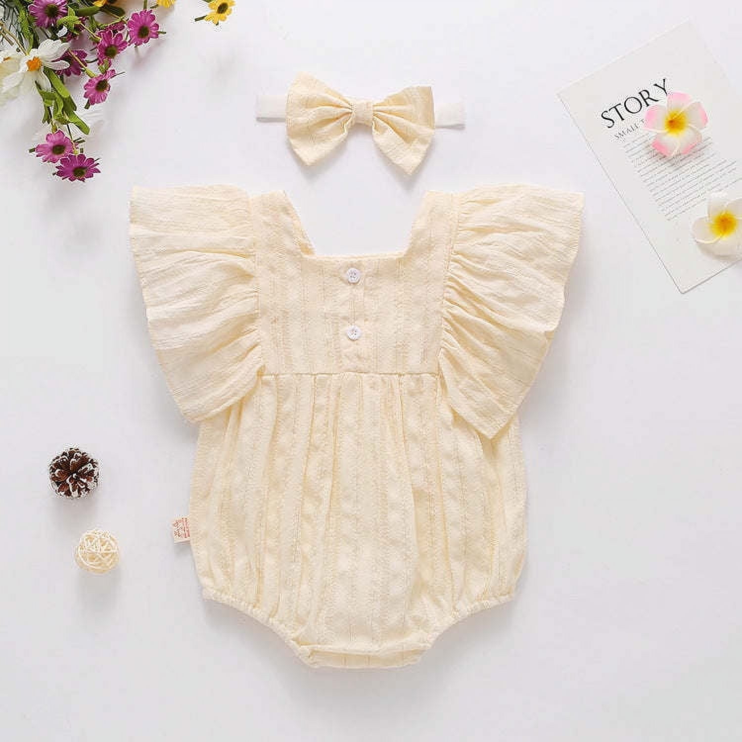 Adorable Baby Girl Summer Onesie Set - Stay Cool & Stylish - Walmart.com