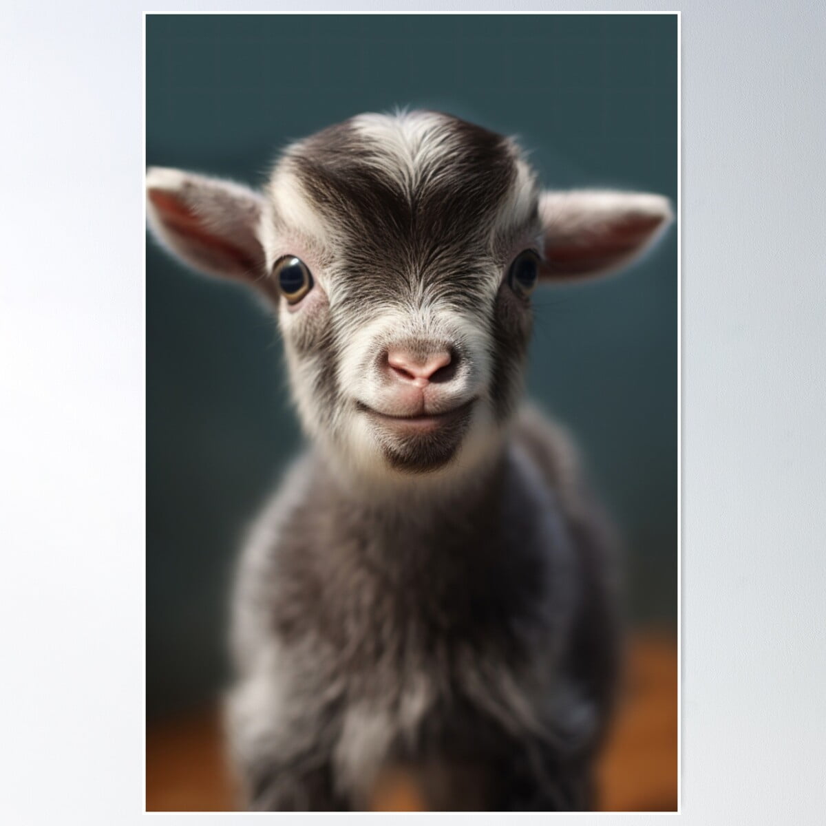 Adorable Baby Goat Portrait - Captivating Monochromatic Photography ...