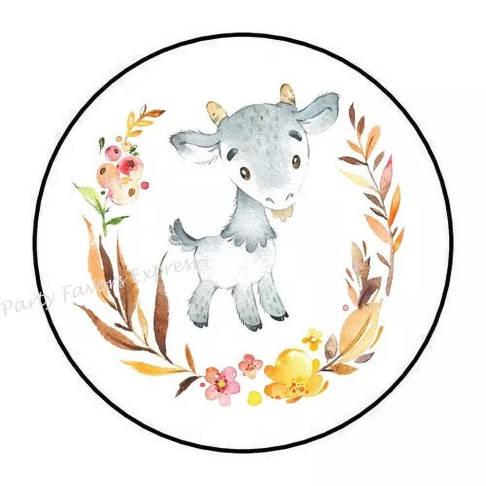 Adorable Baby Goat Sticker Party Favors Sticker Envelope Seals Labels ...