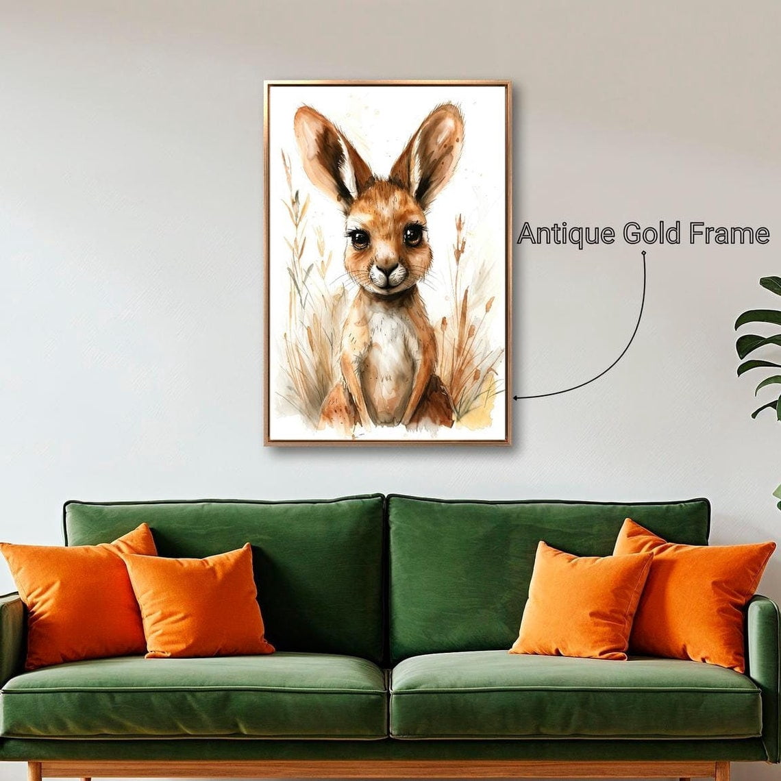 Adorable Baby Kangaroo Wall Art Animal Poster Nursery Wall Decor ...