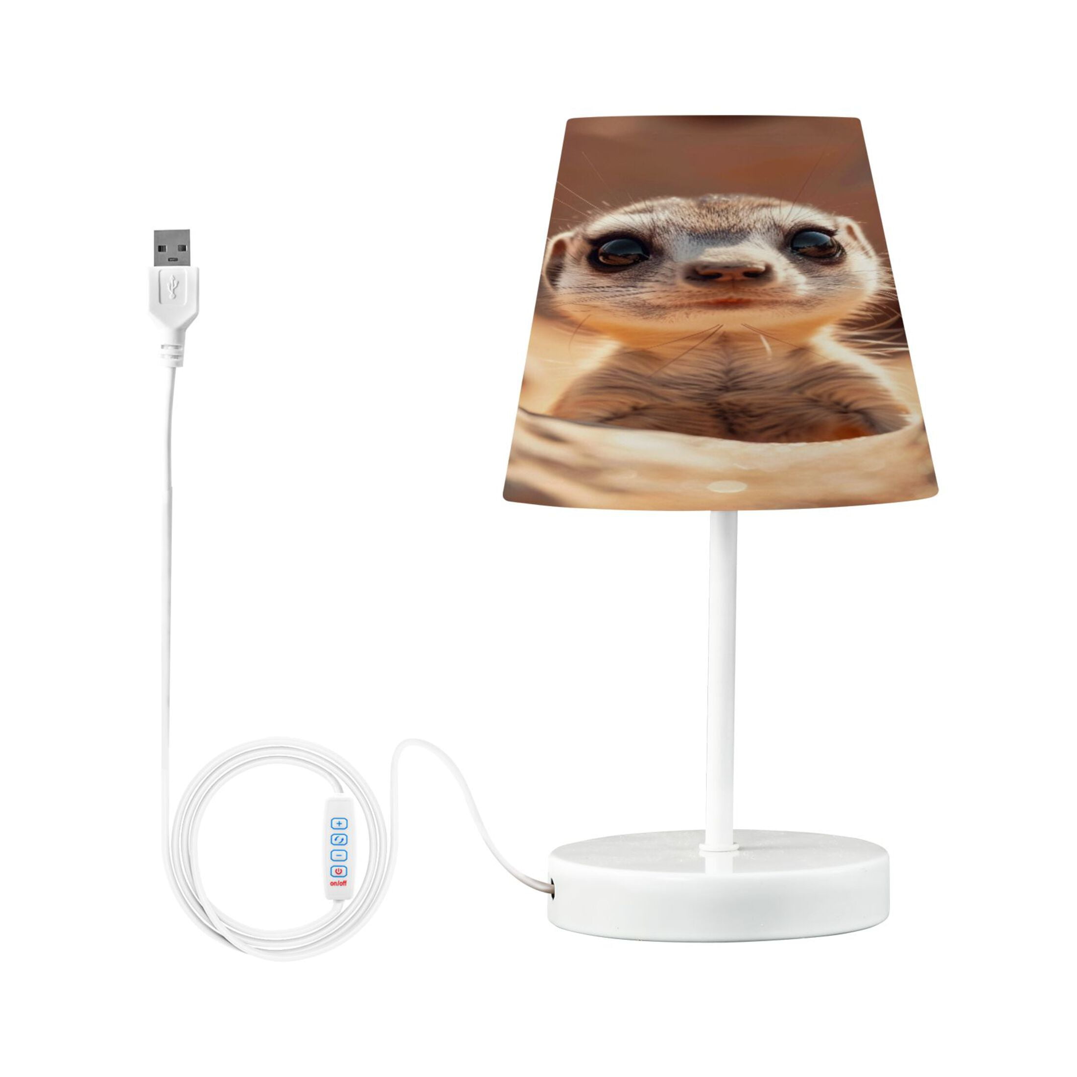 Adorable Baby Meerkat Desk Lamp LED Table Nightstand Lamps with 3 Color ...