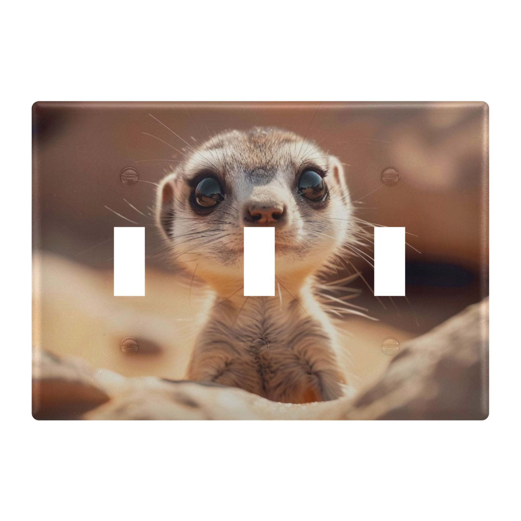 Adorable Baby Meerkat Light Switch Plate Covers 3 Gang Wall Plate ...