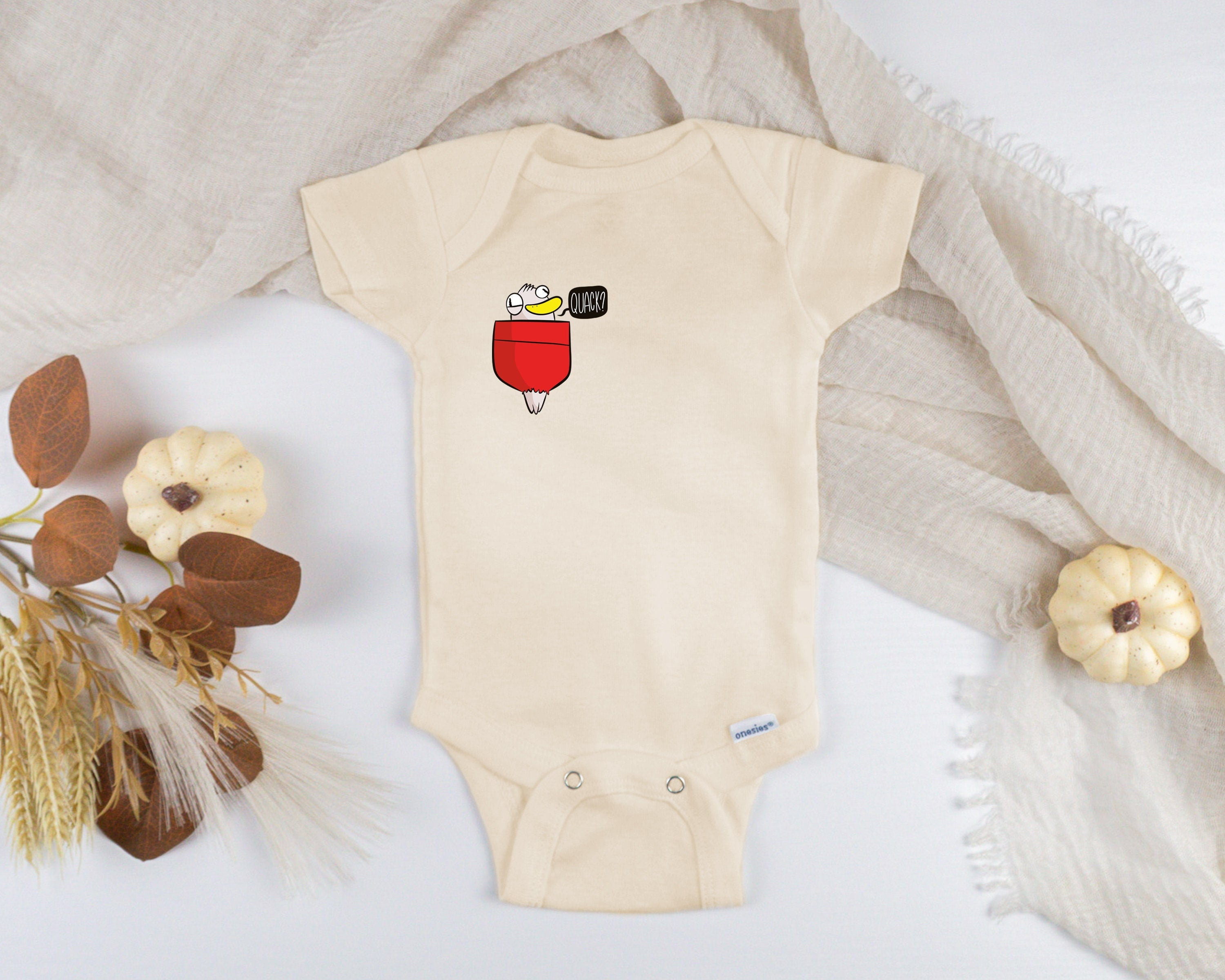 Adorable Baby Onesie, Pocket Size Duck Onesie, Baby Shower Gifts Cool ...