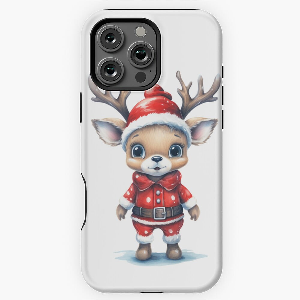 Adorable Baby Reindeer Cute Phone Case for iPhone 11 12 13 14 15 16 17 ...