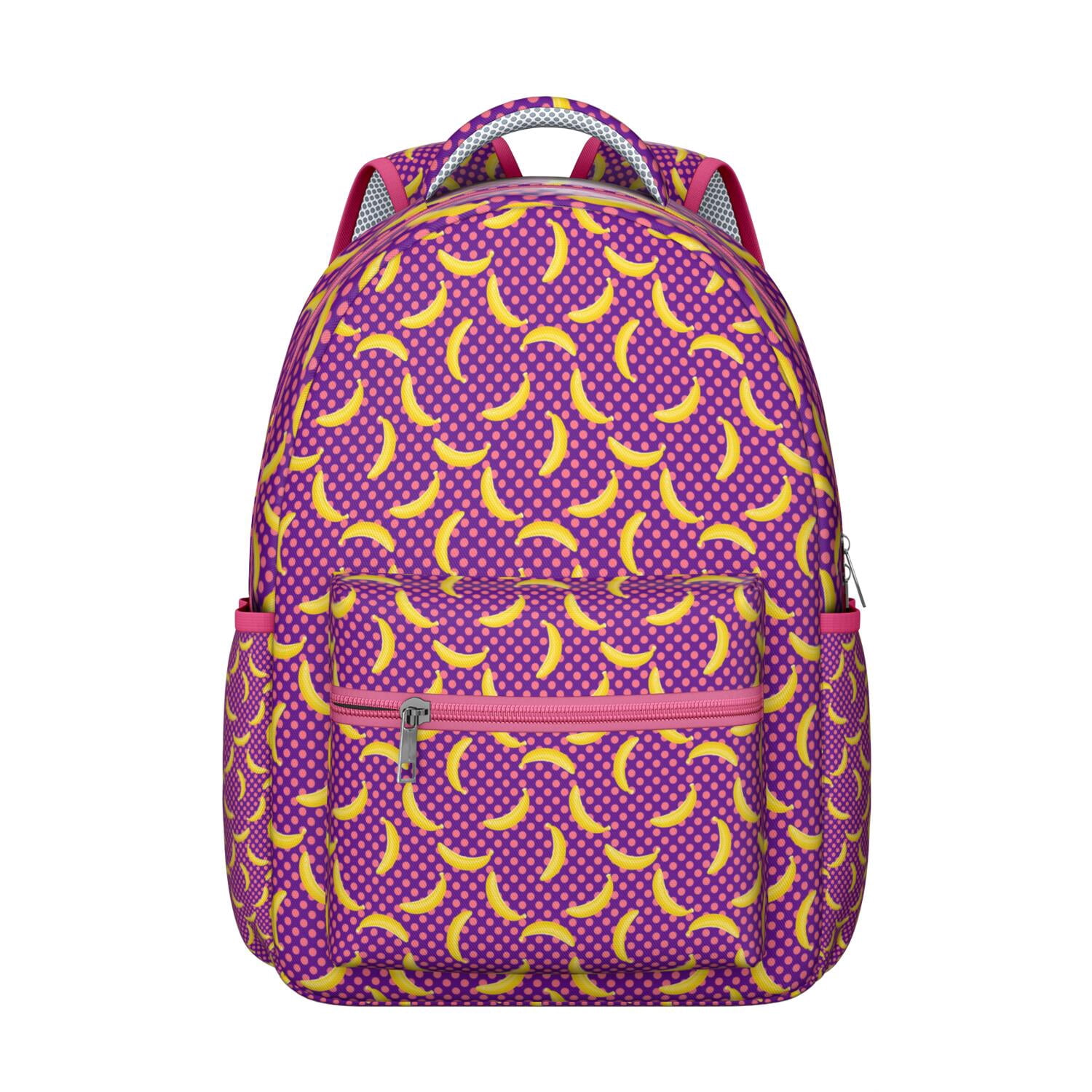 Adorable Banana Design Backpack - Lightweight & Roomy for College ...