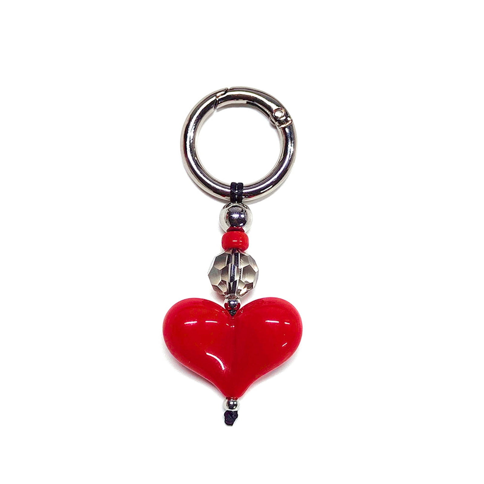 Adorable Beaded Key Holder Heart/Mushroom/Bowknot/Cherries Keychain ...