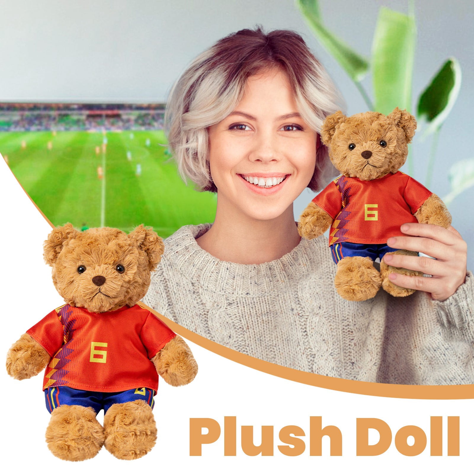 Adorable Bear Plush By Jellycat, 13.4" Cuddly Plush Toy, Stuffed Food ...