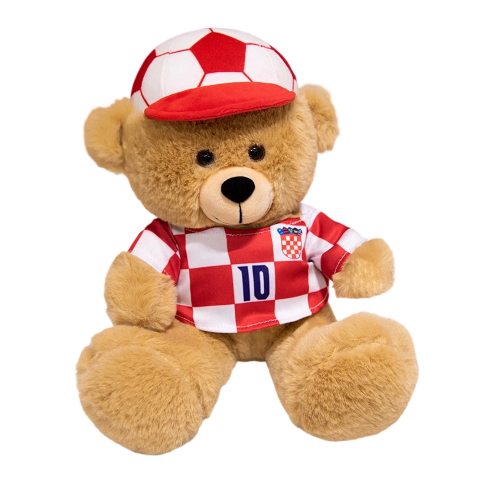Adorable Bear Plush Toy Soft Huggable Bear Stuffed Animal with Soccer ...
