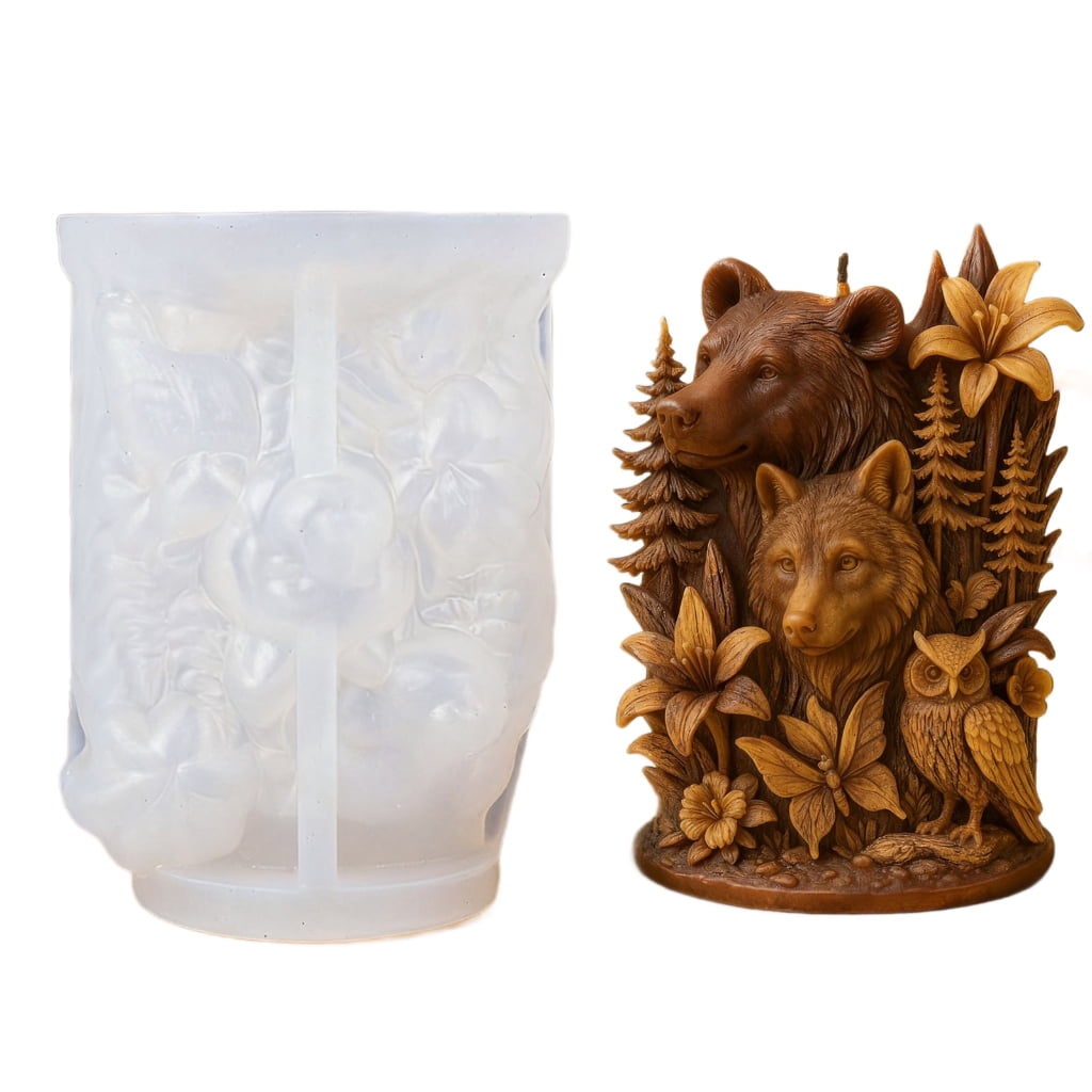 Adorable Bear Shaped Silicone Candle Molds Multipurpose Silicone Mould ...