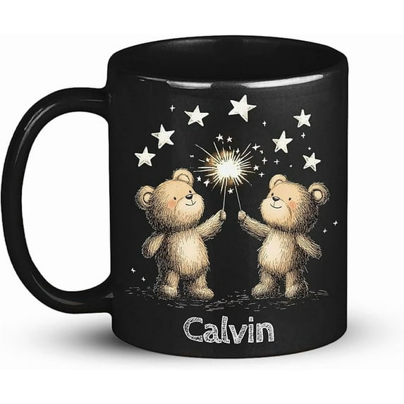 Adorable Bee Coffee Cup, Custom Choose Name Animal Ceramic Mug, Gift ...